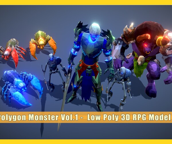 ArtStation - Polygon Monster Vol.1 - Low Poly 3D RPG Model - FBX Models ...