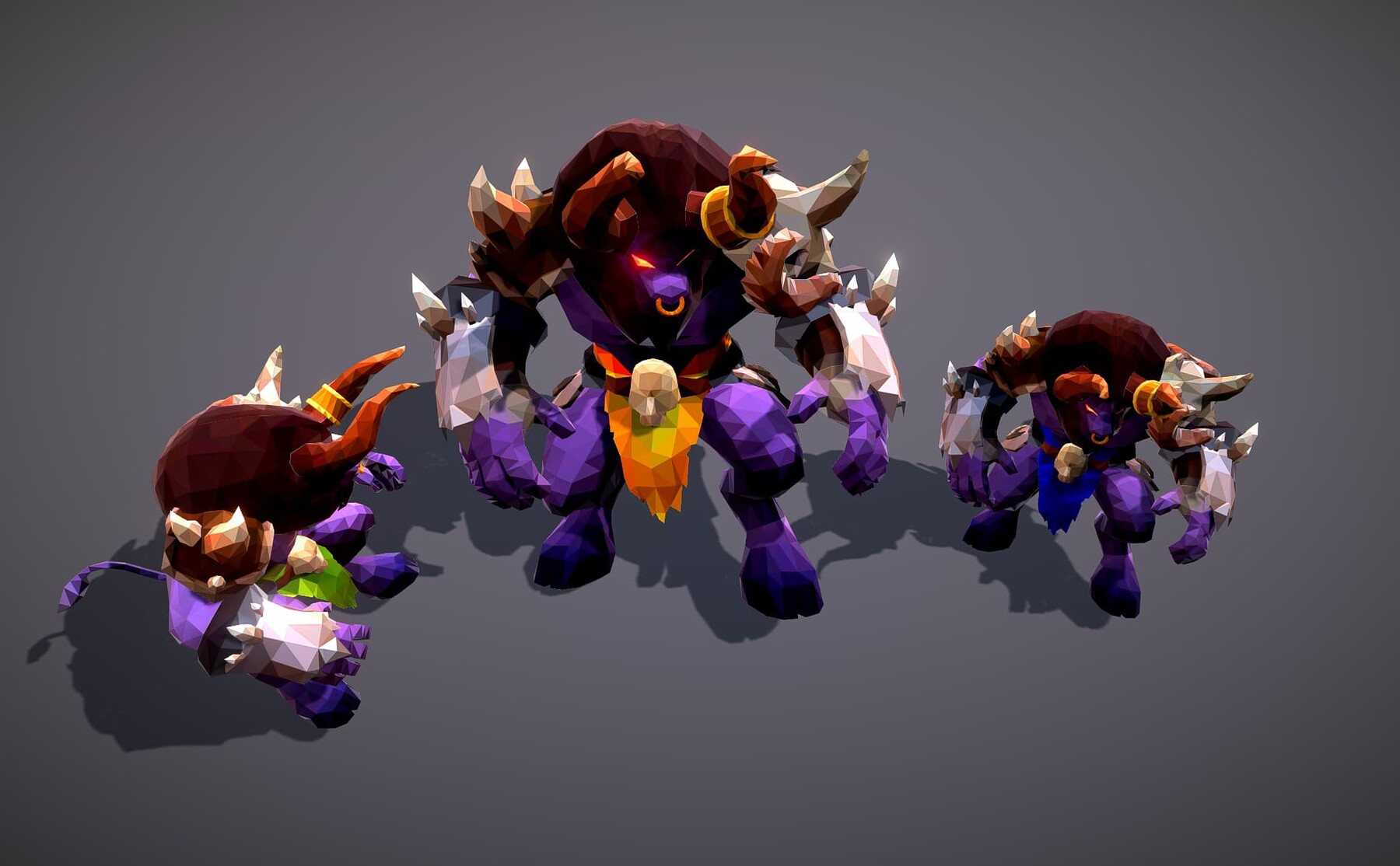ArtStation - Polygon Monster Vol.1 - Low Poly 3D RPG Model - FBX Models ...