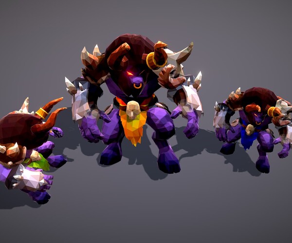 ArtStation - Polygon Monster Vol.1 - Low Poly 3D RPG Model - FBX Models ...