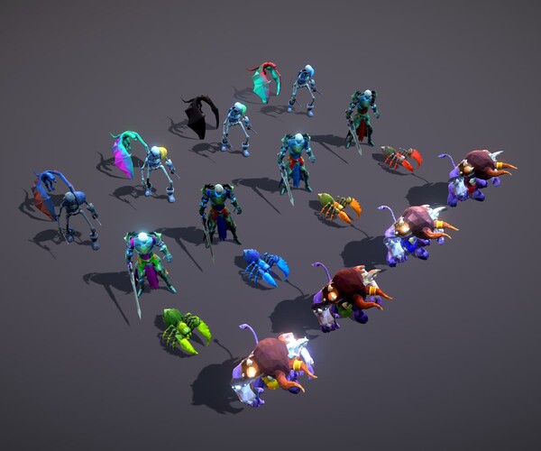 ArtStation - Polygon Monster Vol.1-5 - Low Poly 3D RPG Model - FBX ...