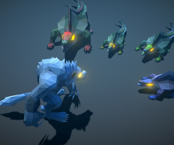 ArtStation - Polygon Monster Vol.1-5 - Low Poly 3D RPG Model - FBX ...