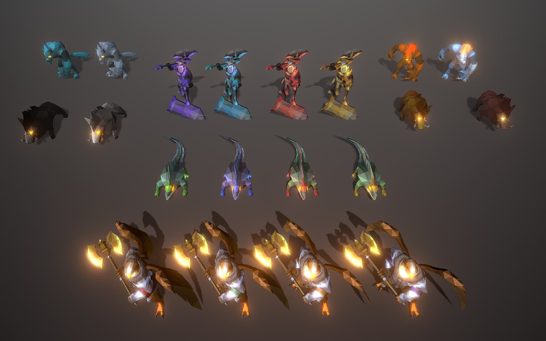 ArtStation - Polygon Monster Vol.3 - Low Poly 3D RPG Model - FBX Model ...