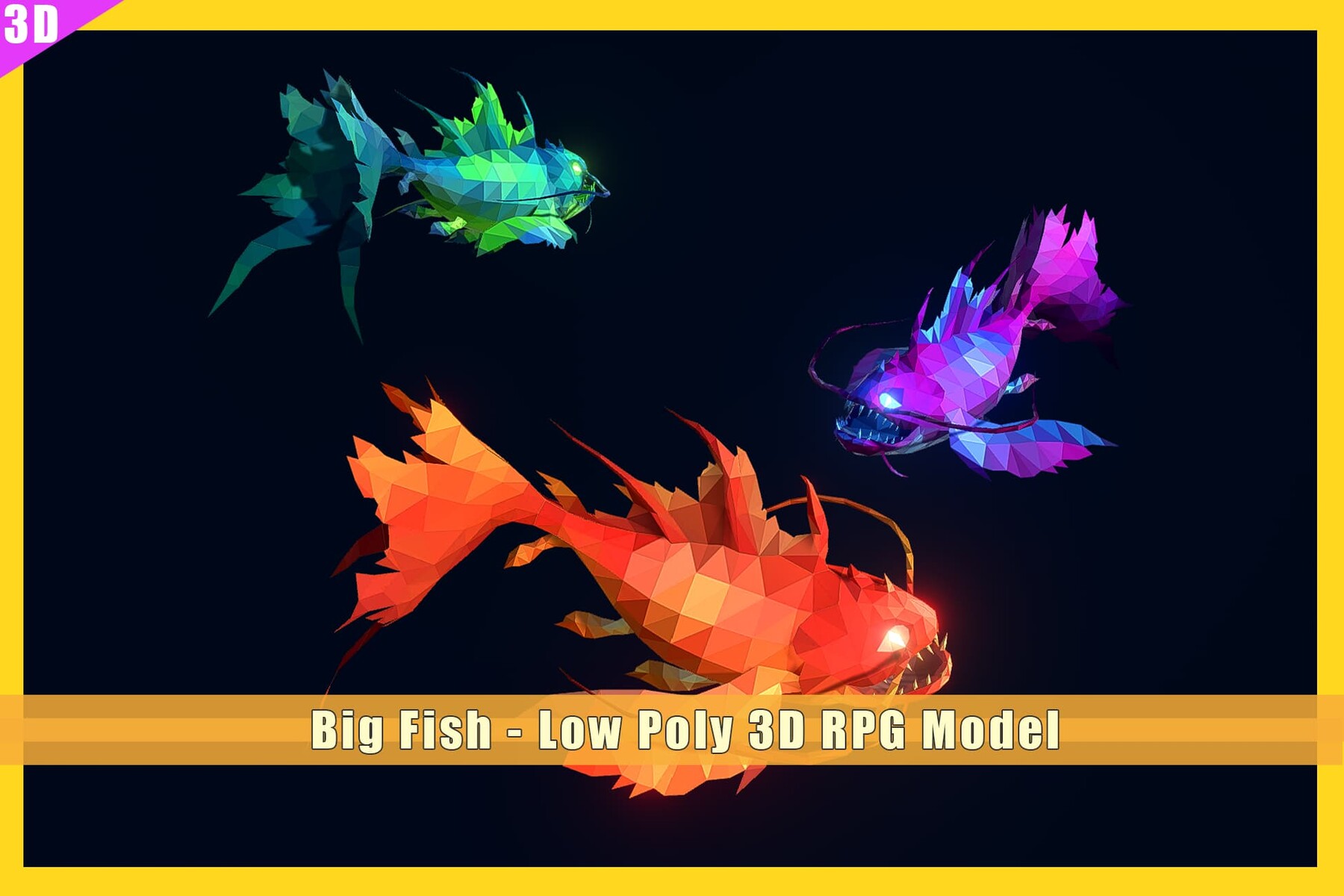 ArtStation - Big Fish - Low Poly 3D RPG Model - FBX Models | Game Assets