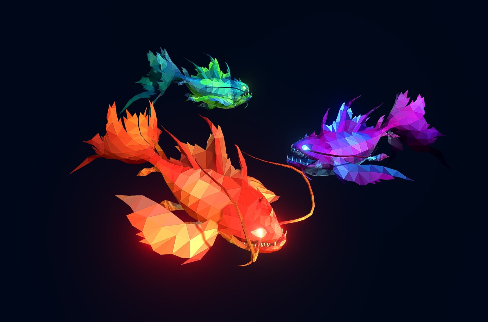 ArtStation - Big Fish - Low Poly 3D RPG Model - FBX Models | Game Assets