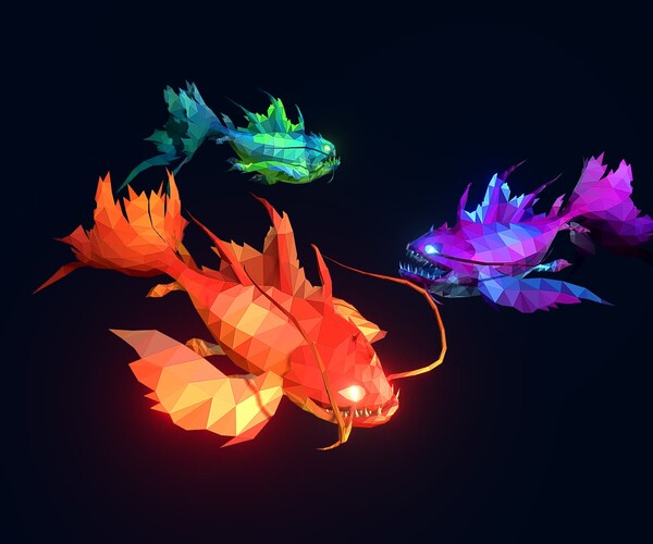 ArtStation - Big Fish - Low Poly 3D RPG Model - FBX Models | Game Assets