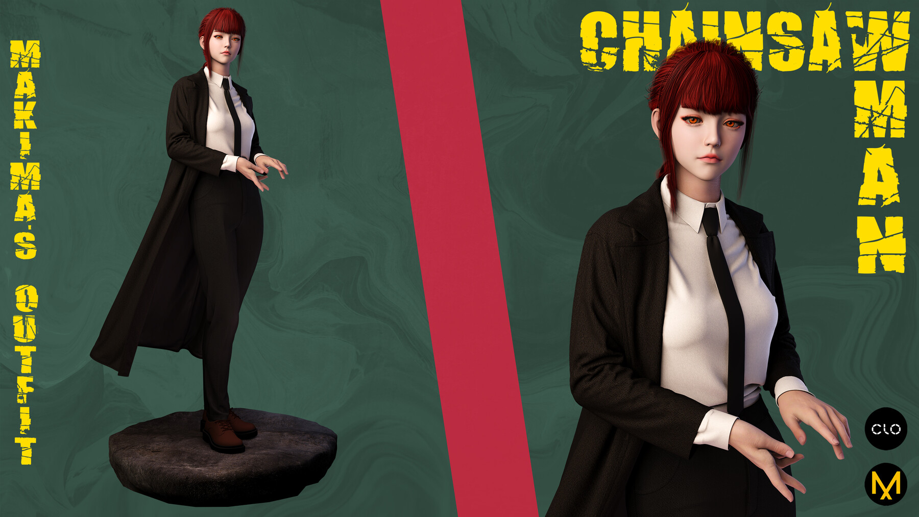 ArtStation - Makima's Outfit. 2x Scaled/Clothes/Genesis 8.1 Female ...