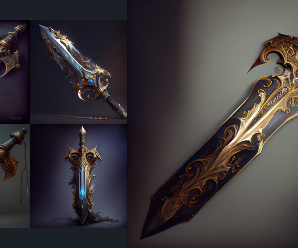 ArtStation - 200 Sword Reference Pack Vol.02 | Artworks