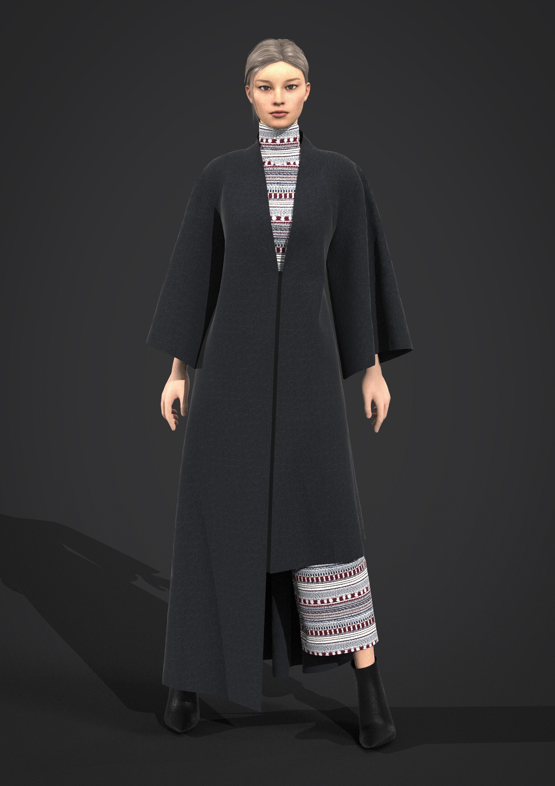 ArtStation - Winter Dress Clo 3D Project+OBJ | Resources