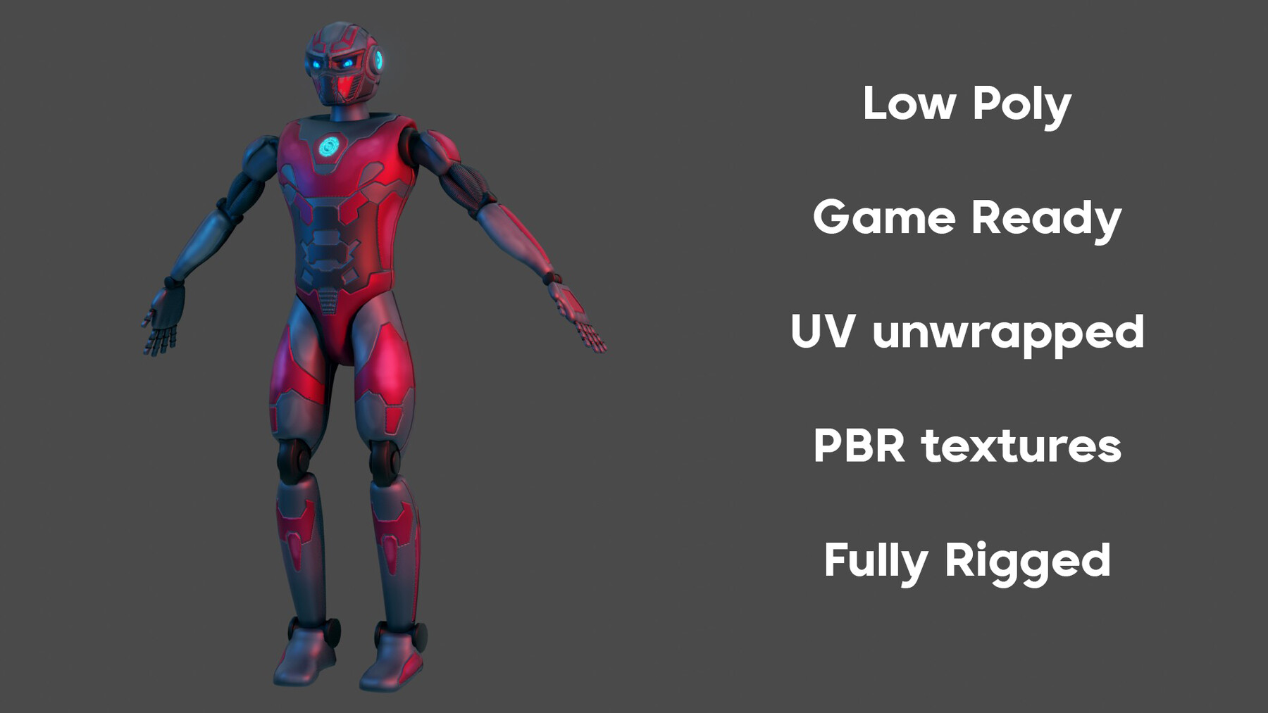 ArtStation - Sci-Fi Cyborg - Low Poly Game Ready PBR | Game Assets