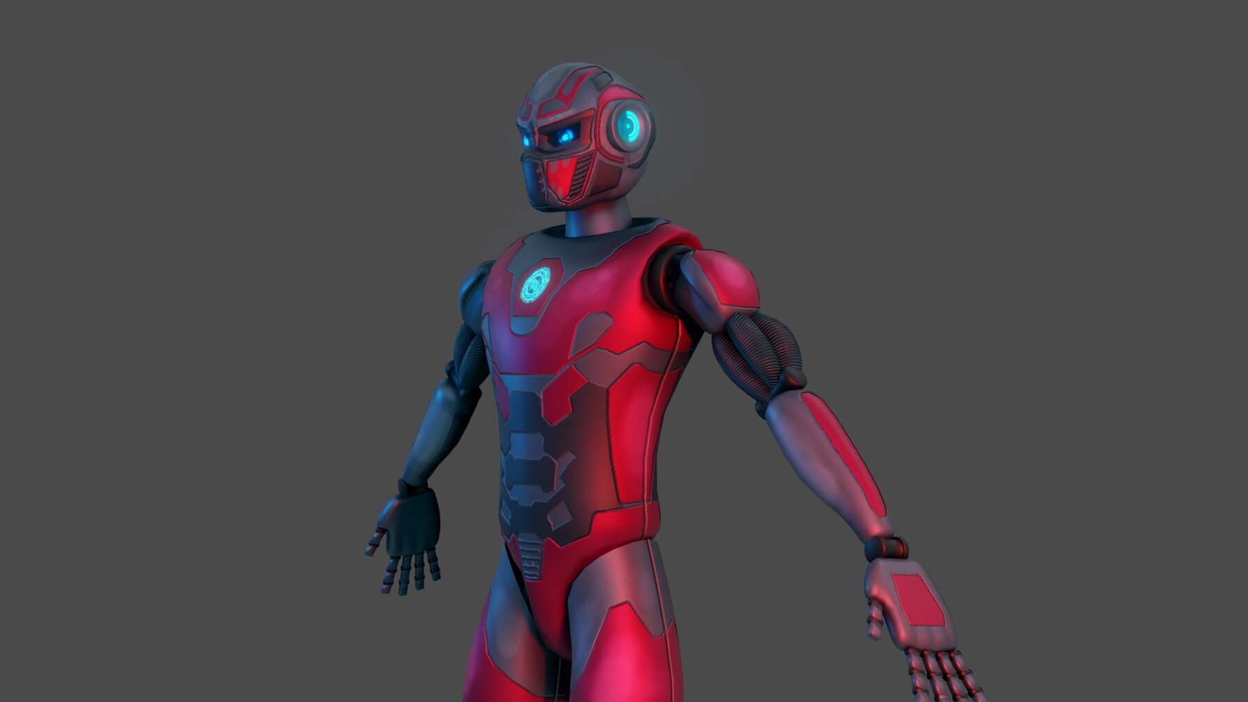 ArtStation - Sci-Fi Cyborg - Low Poly Game Ready PBR | Game Assets