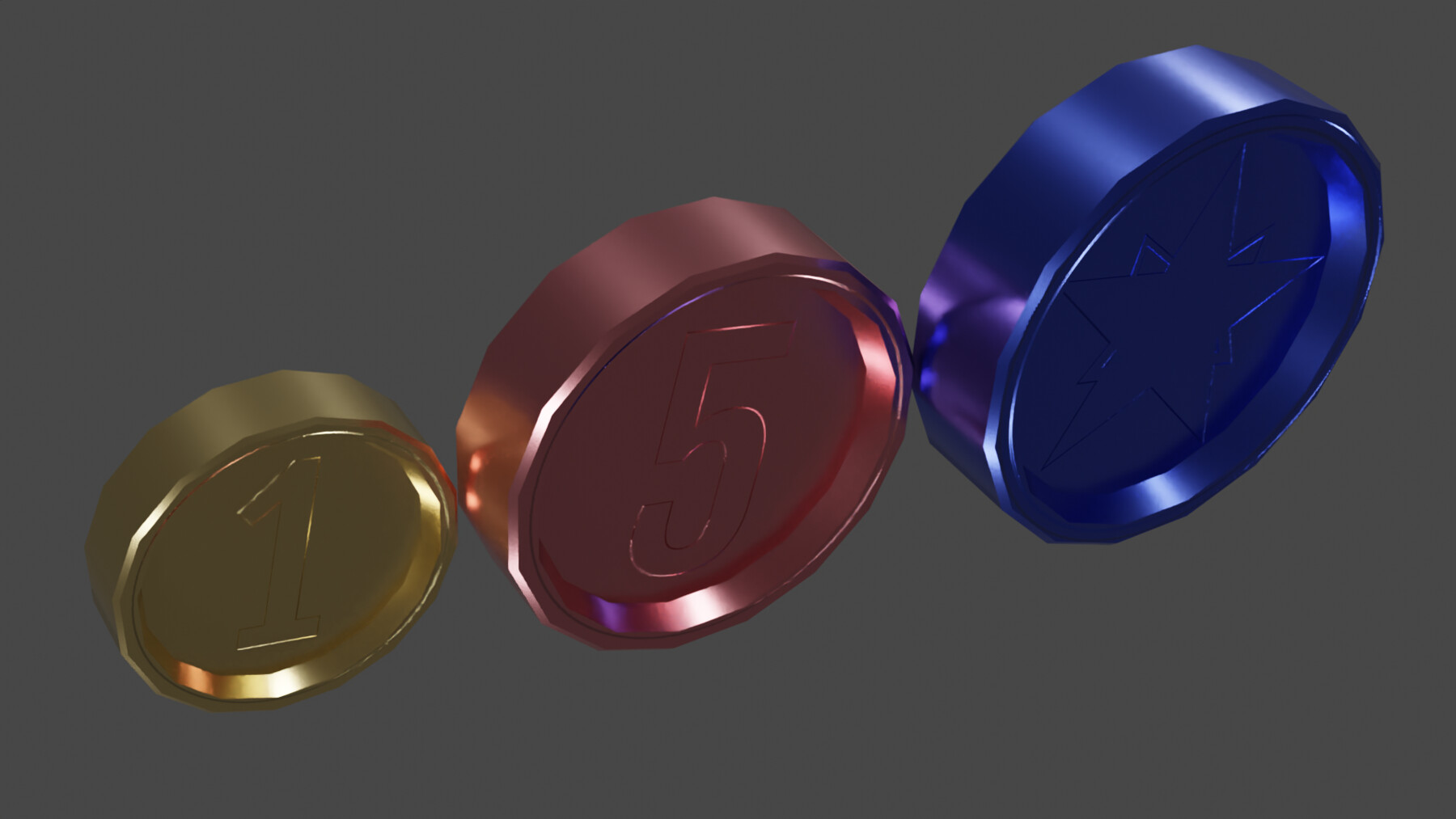 ArtStation - Game Coins / Pickups - 3 Variations | Game Assets