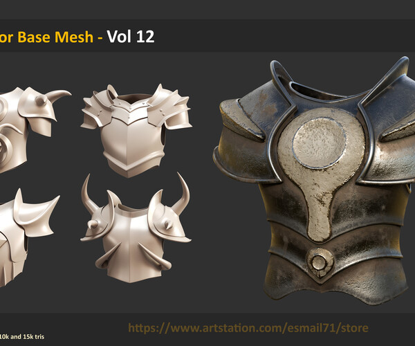ArtStation - 30 Armor Base Mesh - Vol 12 | Resources
