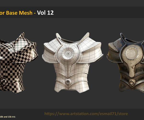 ArtStation - 30 Armor Base Mesh - Vol 12 | Resources