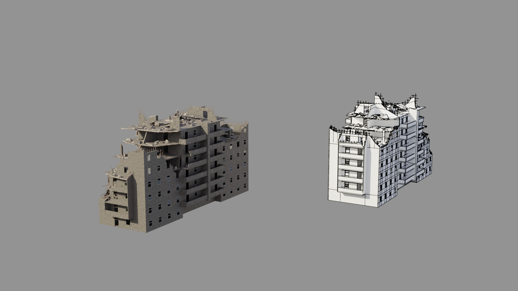 ArtStation - Post Apocalyptic Ruined City 2 | Resources