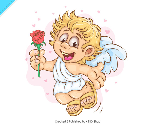 ArtStation - Set of Cartoon Cupid 02. Clipart. | Artworks