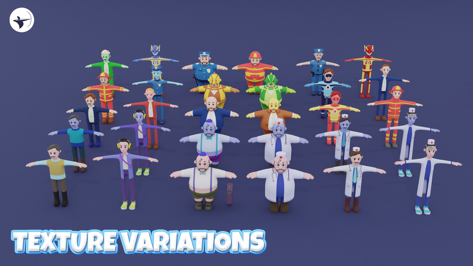 ArtStation - Cartoon 63 Stylized Characters Fully Rigged Blendshaped ...