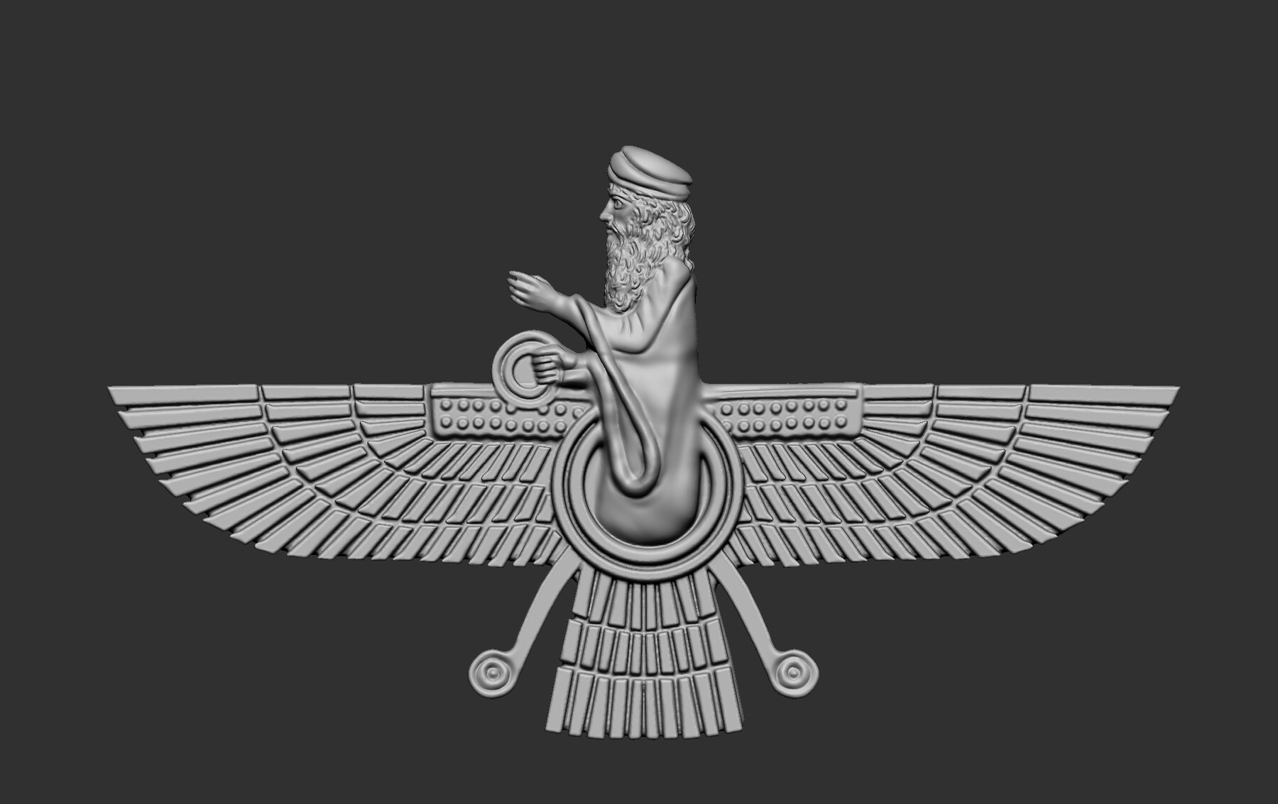 ArtStation - Zoroastrianism_Faravahar jewllery pendent | Resources