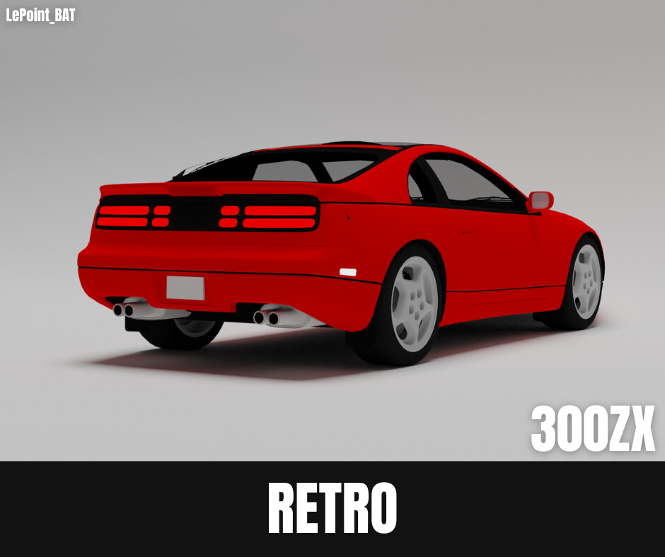 ArtStation - TOON Retro : " 300ZX " | Game Assets