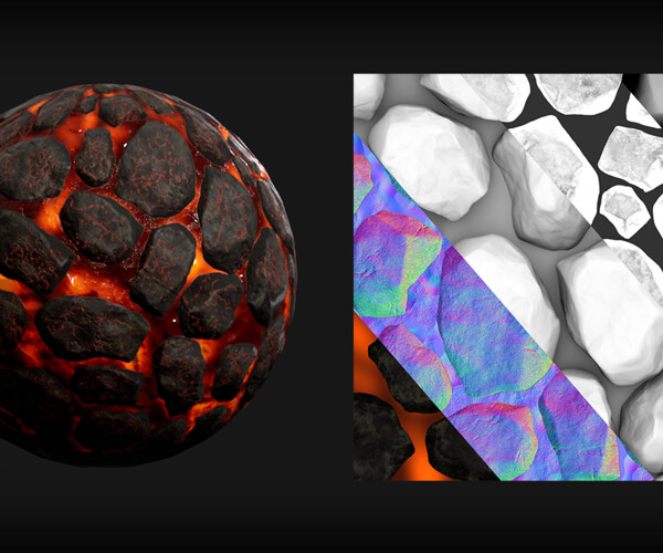 ArtStation - Free Tilling Texture: Molten Lava Rock | Game Assets