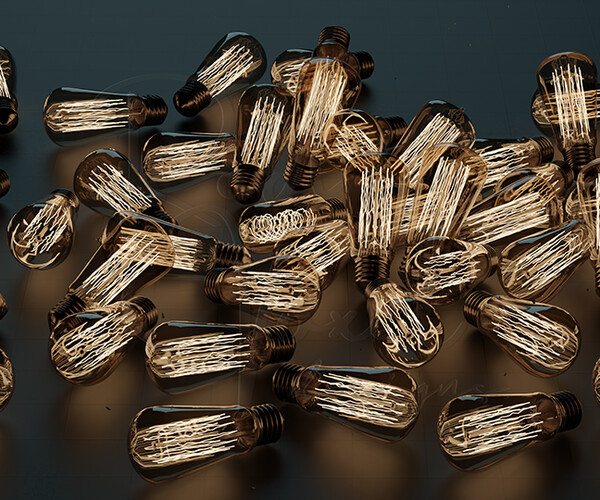 ArtStation - Edison Light Bulbs - 5120x1440 | Artworks