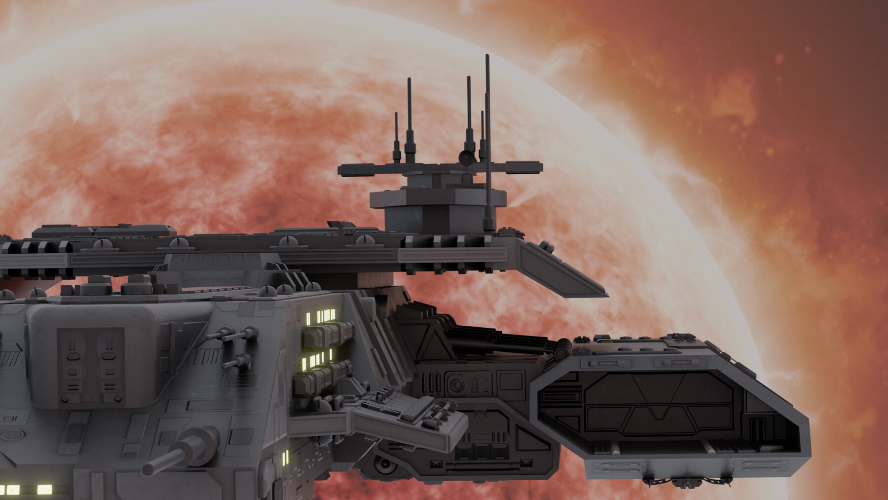 ArtStation - Scifi Ship Daedalus | Game Assets