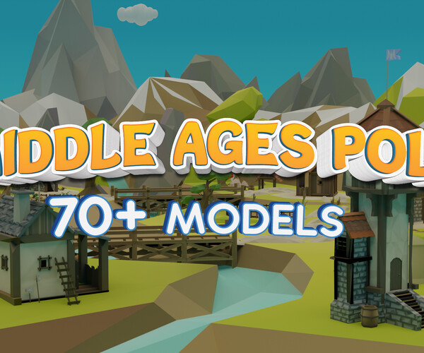 ArtStation - Middle Age Polyart Environment Modular | Game Assets