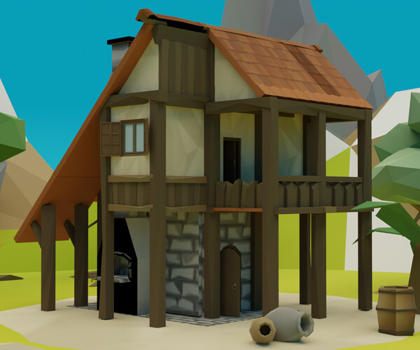 ArtStation - Middle Age Polyart Environment Modular | Game Assets