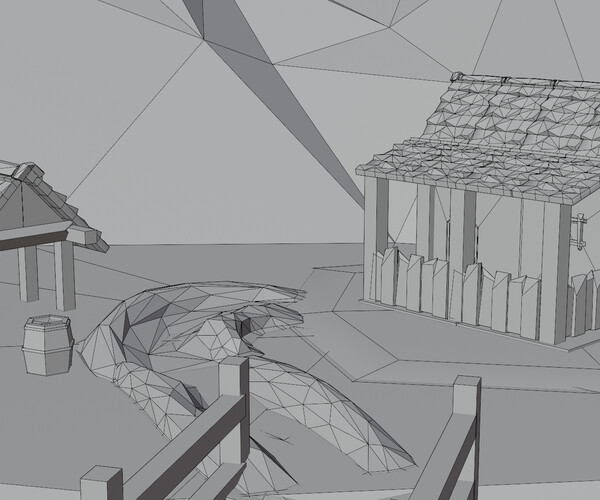 ArtStation - Middle Age Polyart Environment Modular | Game Assets