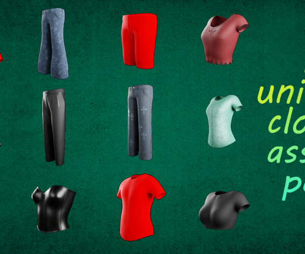 ArtStation - 11 Unique 3D Clothing Assets Pack with Textures | Resources