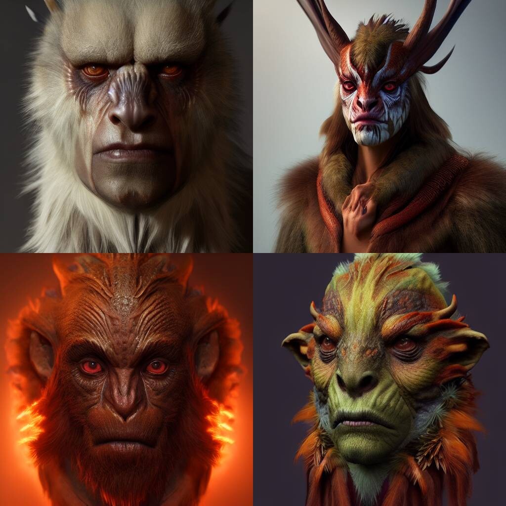 ArtStation - 301 Interesting creature portraits (512x512) | Game Assets