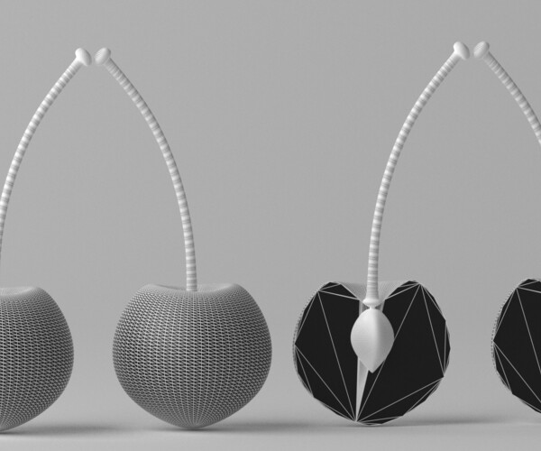 ArtStation - Cartoon Cherry Fruit and Slice 3D model | Resources