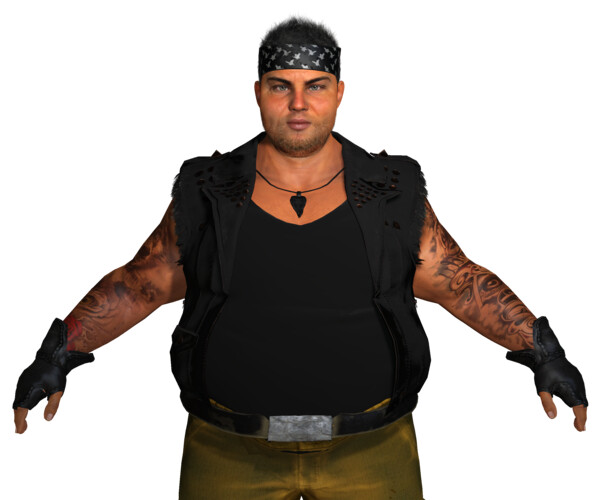 ArtStation - AAA 3D REALISTIC FAT MALE CHARACTER 01 - HUMAN RIGGED GAME ...