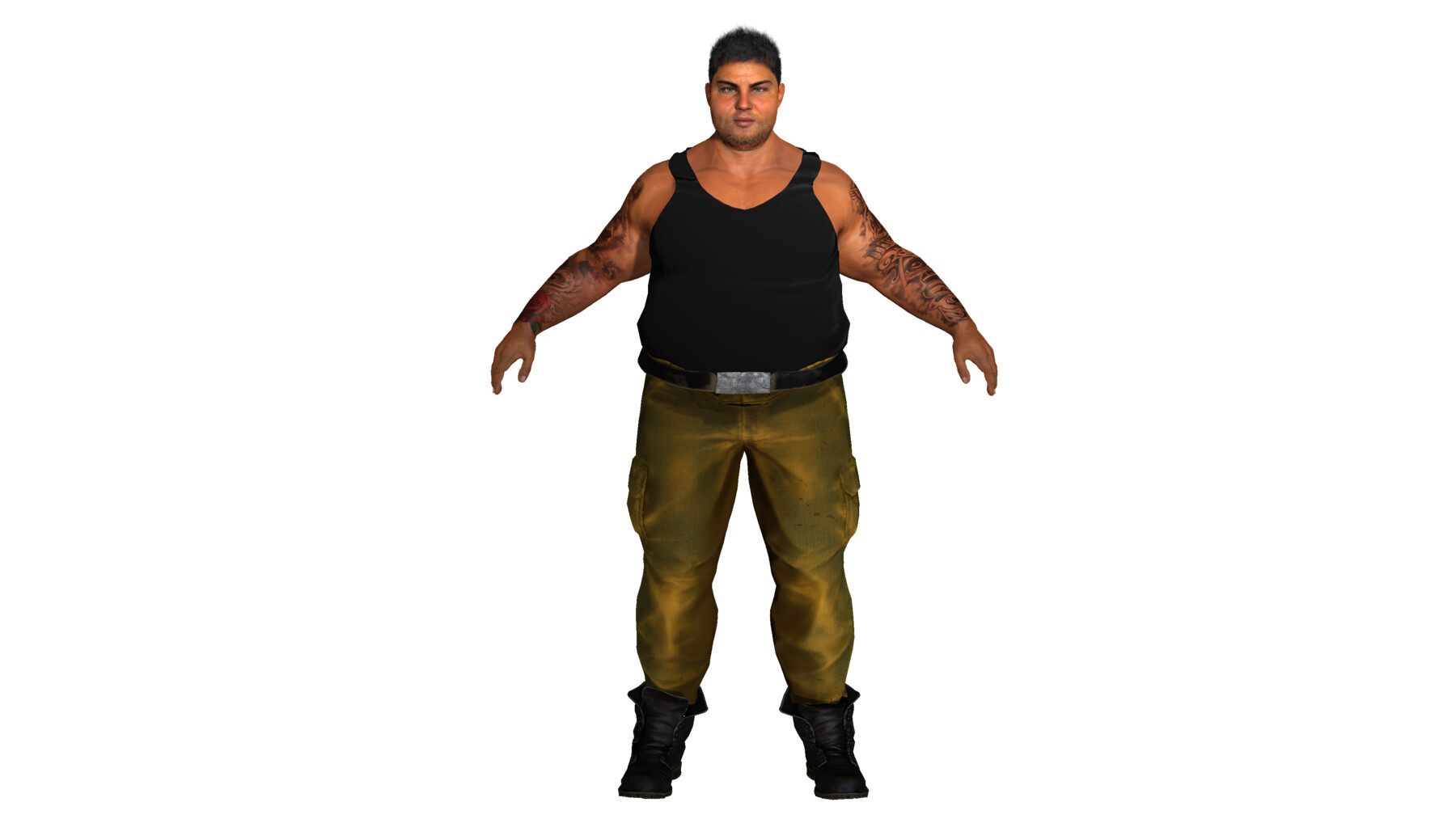 ArtStation - AAA 3D REALISTIC FAT MALE CHARACTER 01 - HUMAN RIGGED GAME ...