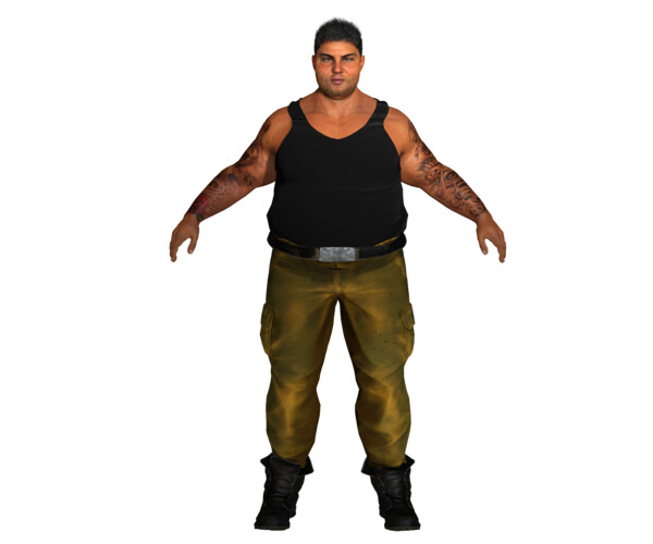 ArtStation - AAA 3D REALISTIC FAT MALE CHARACTER 01 - HUMAN RIGGED GAME ...