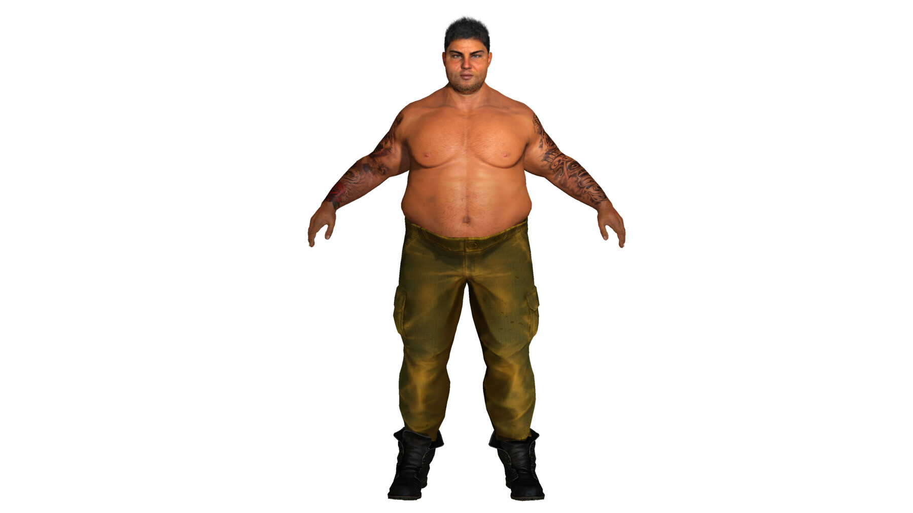 ArtStation - AAA 3D REALISTIC FAT MALE CHARACTER 01 - HUMAN RIGGED GAME ...