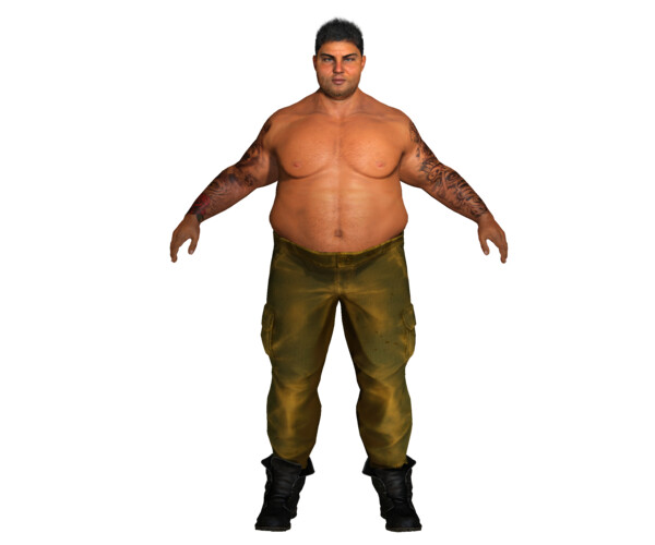ArtStation - AAA 3D REALISTIC FAT MALE CHARACTER 01 - HUMAN RIGGED GAME ...