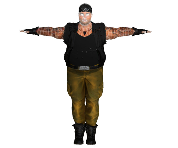 ArtStation - AAA 3D REALISTIC FAT MALE CHARACTER 01 - HUMAN RIGGED GAME ...