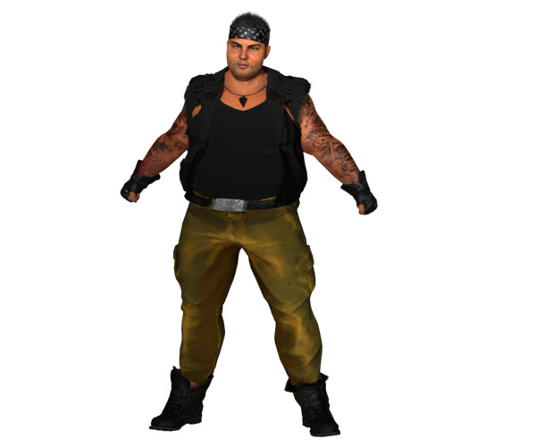 ArtStation - AAA 3D REALISTIC FAT MALE CHARACTER 01 - HUMAN RIGGED GAME ...