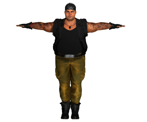 ArtStation - AAA 3D REALISTIC FAT MALE CHARACTER 01 - HUMAN RIGGED GAME ...