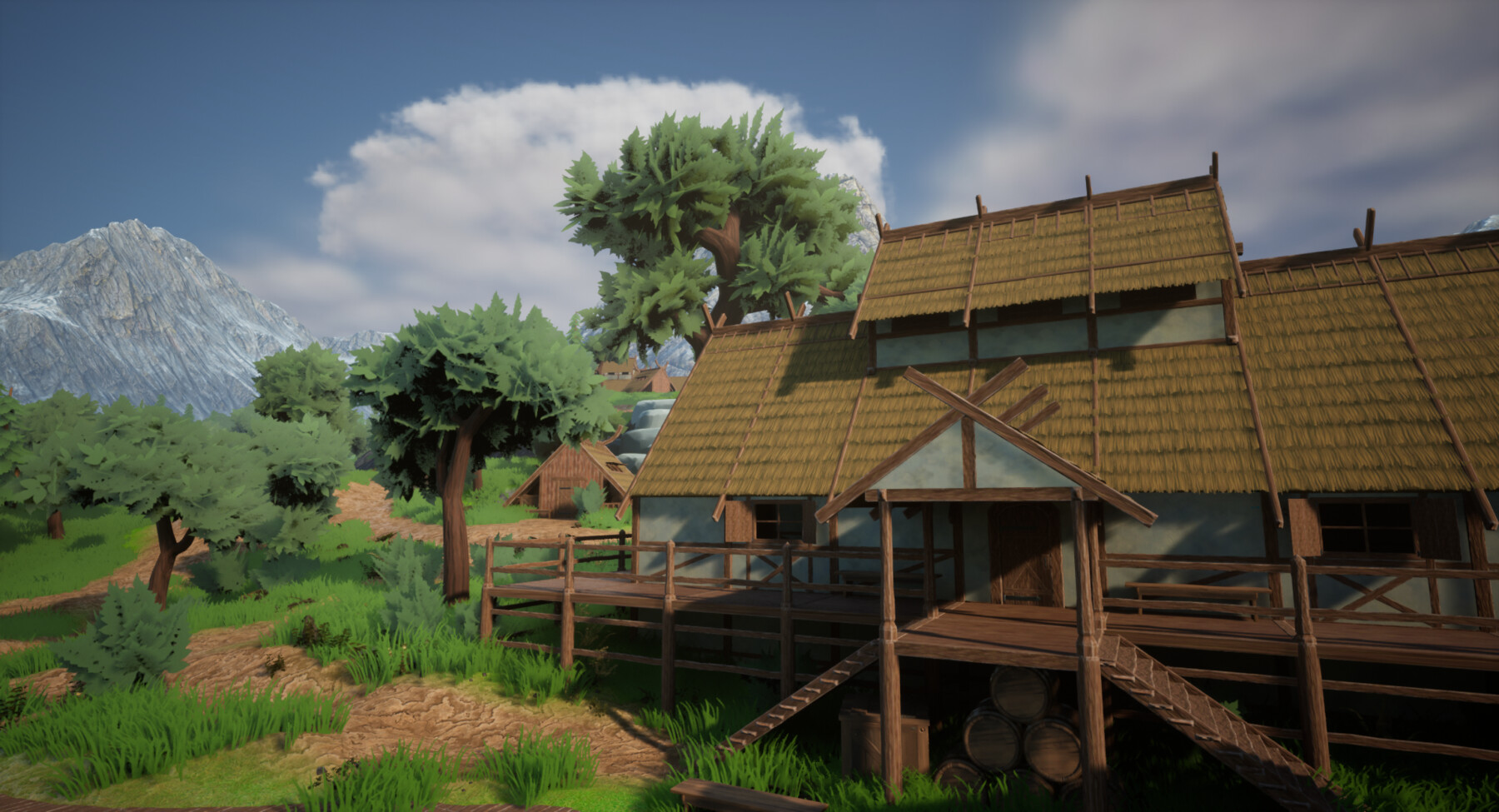 ArtStation - Stylized Modular Medieval village collection | Game Assets