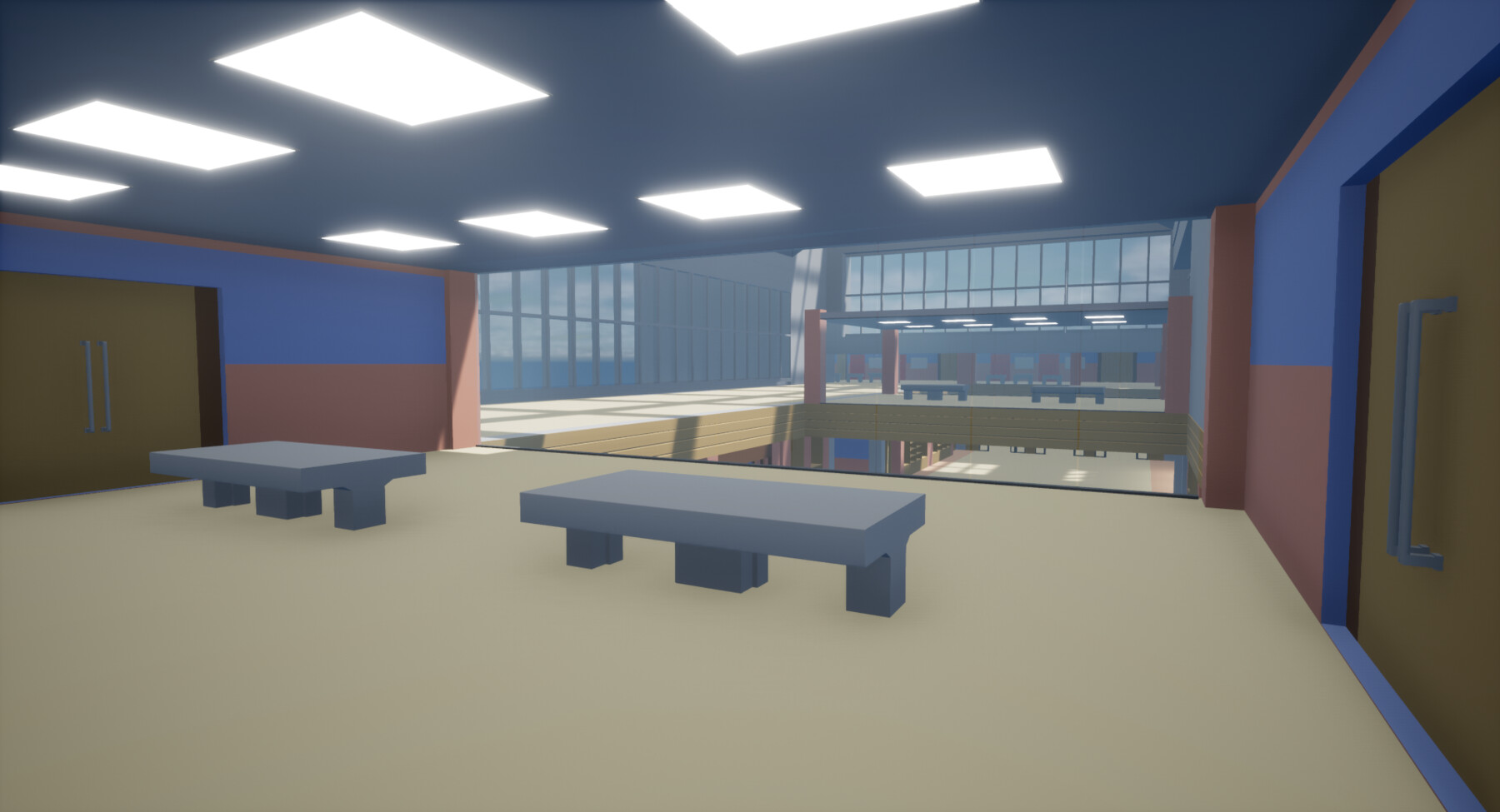 ArtStation - high school lowpoly - 100+ assets // 18 BP Prefab System ...