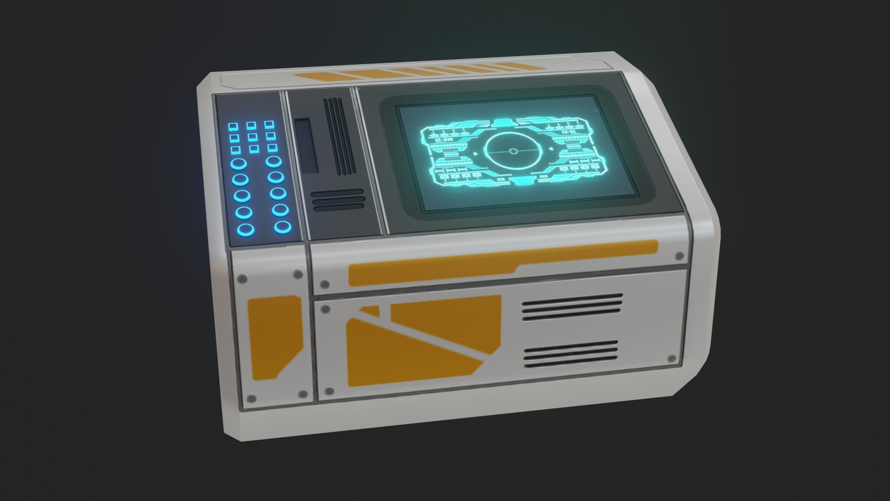 ArtStation - Sci-Fi Control Panel - Low Poly - Game Ready - PBR | Game Assets