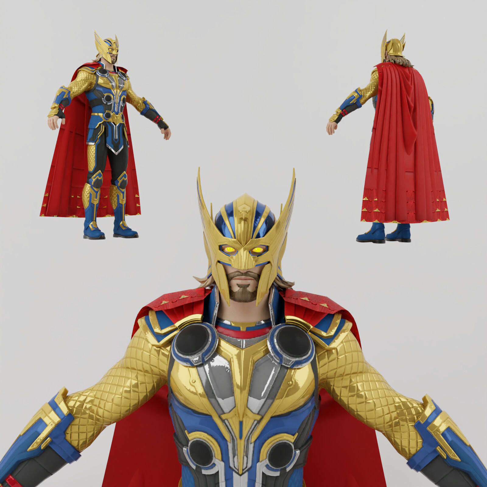 ArtStation - Thor Love n Thunder Lowpoly Rigged | Resources