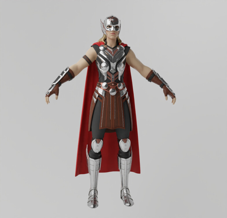 ArtStation - Lady Thor Lowpoly RIgged | Resources