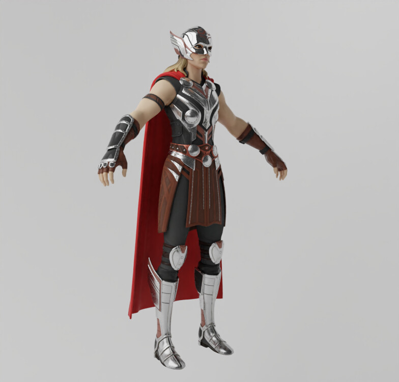 ArtStation - Lady Thor Lowpoly RIgged | Resources