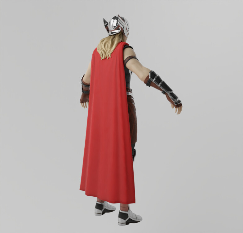 ArtStation - Lady Thor Lowpoly RIgged | Resources