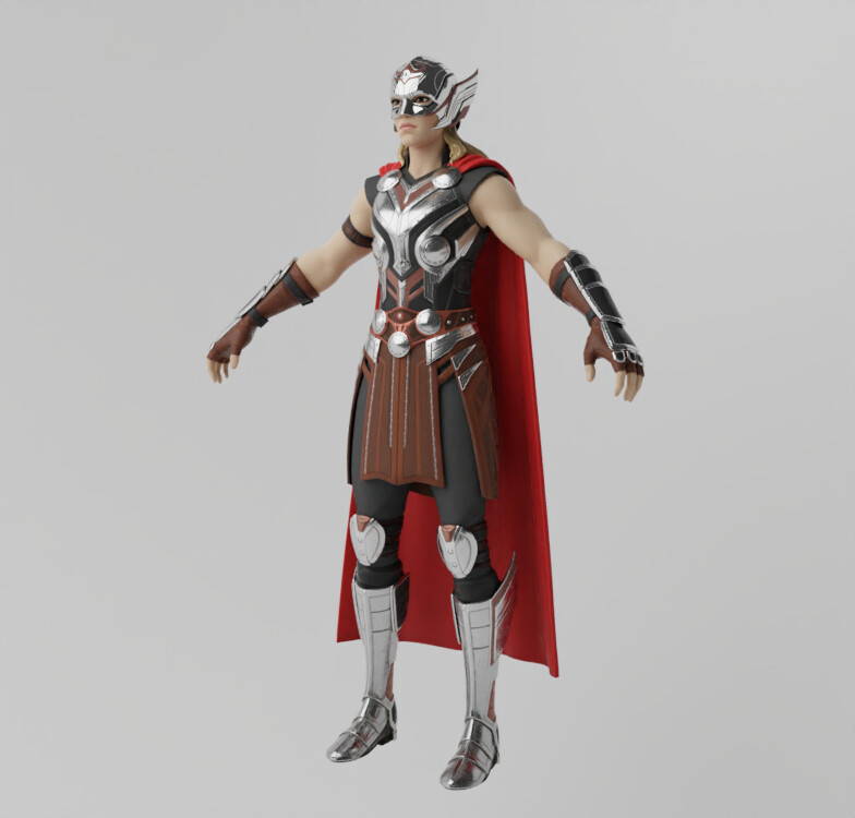 ArtStation - Lady Thor Lowpoly RIgged | Resources