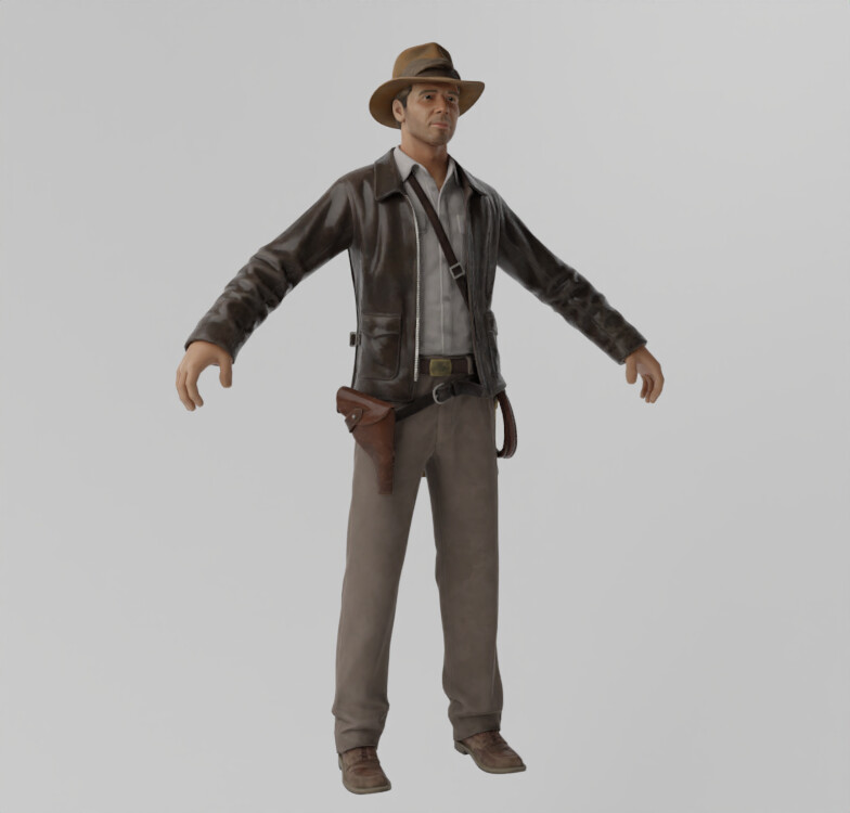 ArtStation - Indiana Jones Lowpoly RIgged | Resources