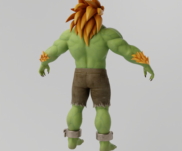 ArtStation - Blanka Street Fighter Lowpoly Rigged | Resources