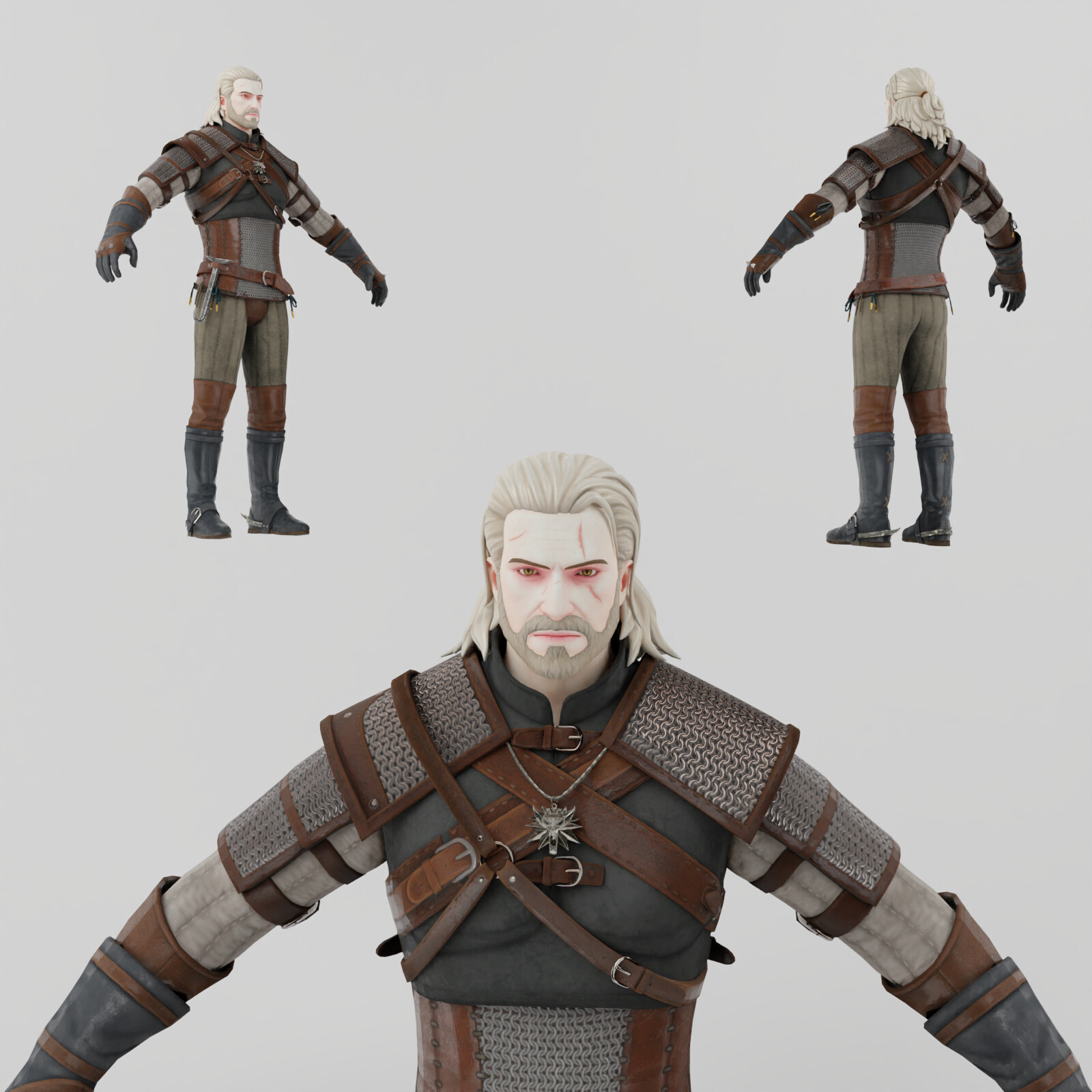 ArtStation - Geralt de Rivia "The Witcher" Lowpoly Rigged | Resources
